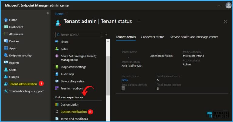 Send Custom Notifications To Users Using Intune Mem Portal Htmd Blog