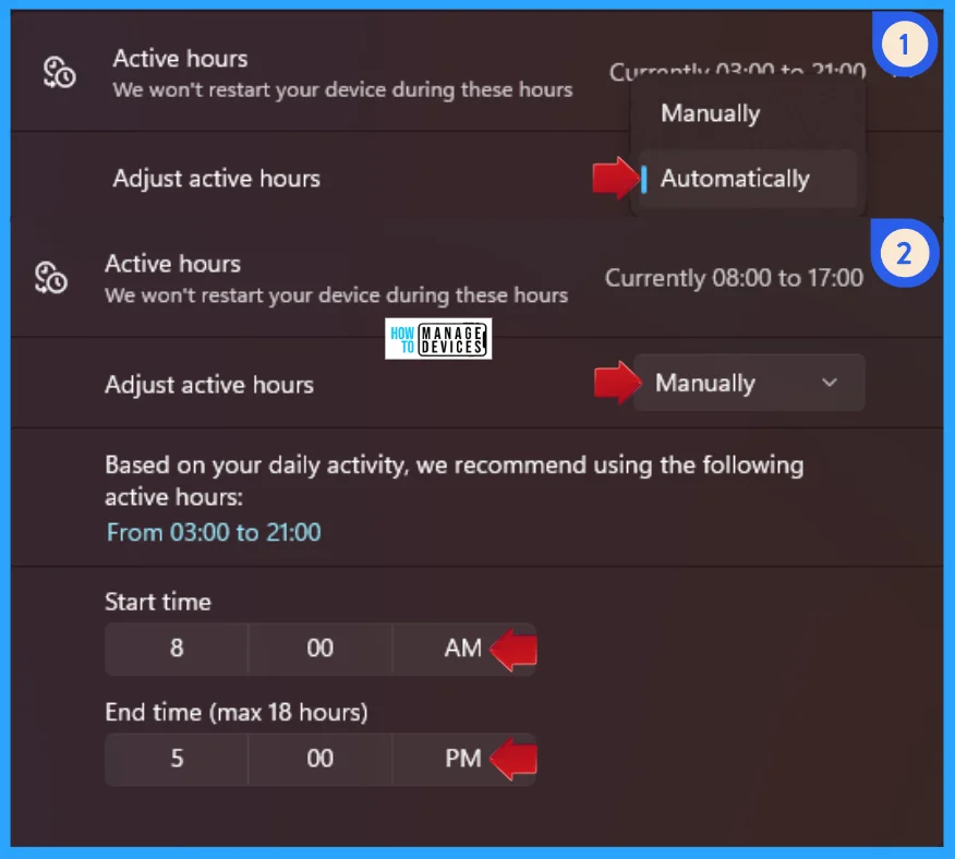 Set Active Hours To Avoid Random Restarts In Windows 11 HTMD Blog Set Active Hours To Avoid Random Restarts In Windows 11 HTMD Blog