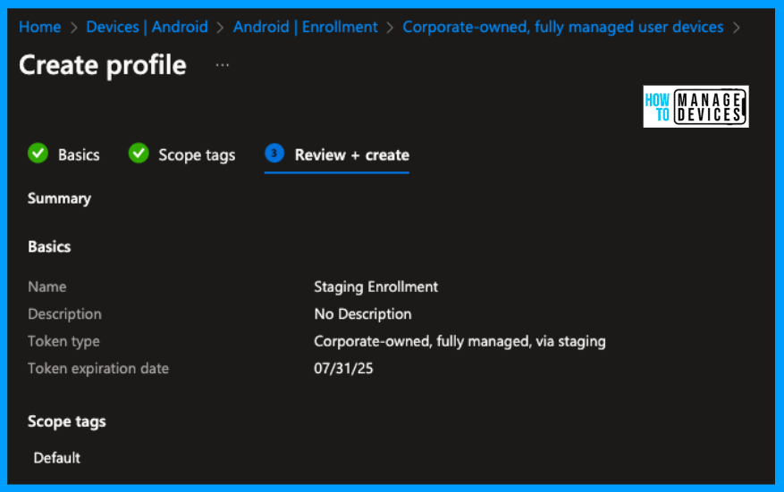 Enrollment Of Android Corporate Devices Using Staging Method Intune ... Enrollment Of Android Corporate Devices Using Staging Method Intune ...